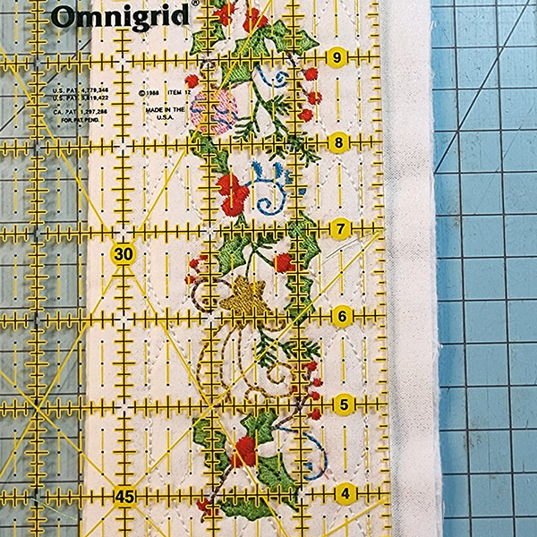 Merry and Bright Machine Embroidered Placemats - We Like Sewing