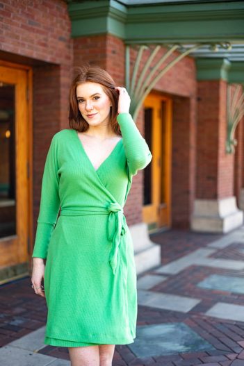 Spearmint Knit Wrap Dress Pattern - We Like Sewing