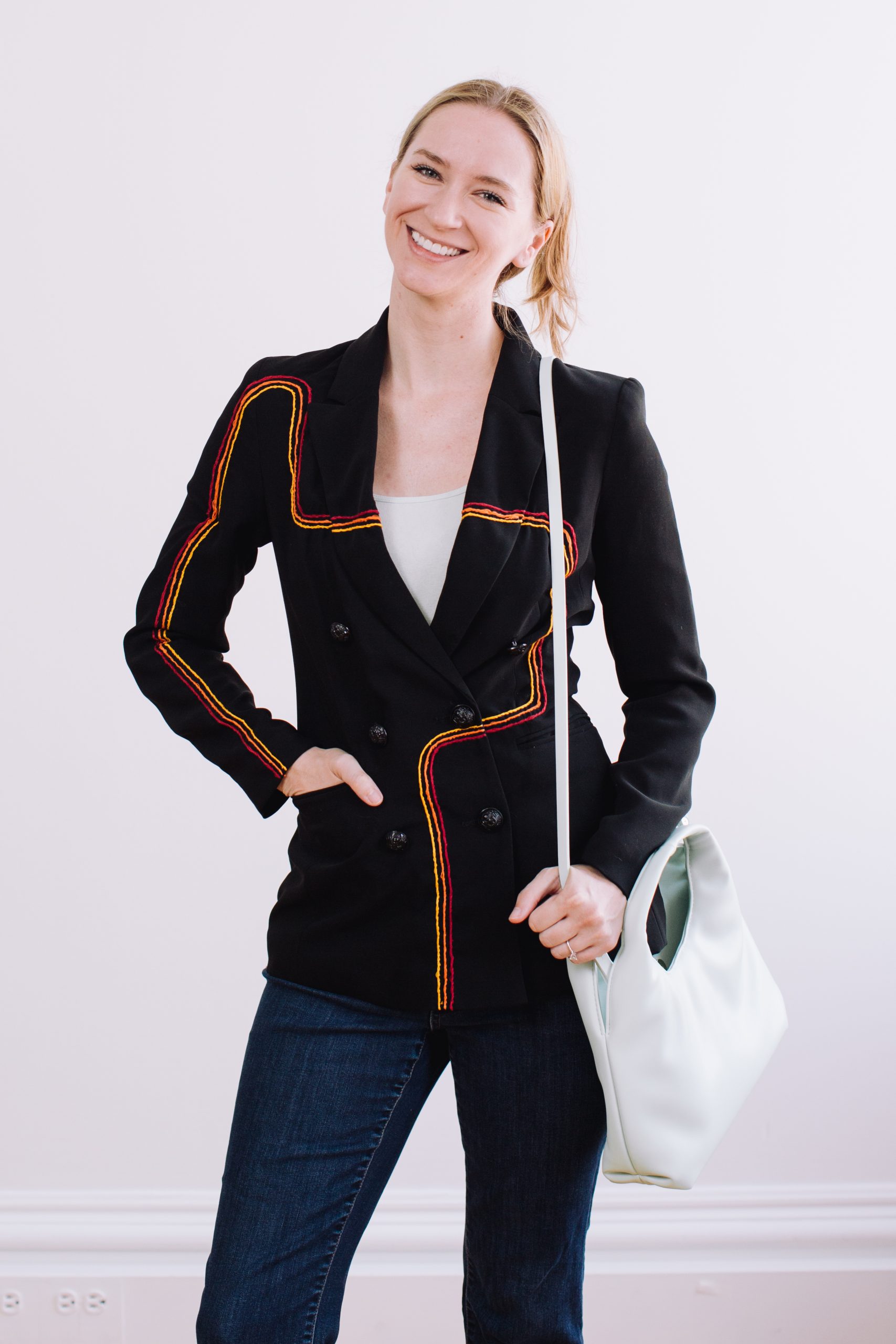 Nightfall Embroidery Blazer Refashion - We Like Sewing
