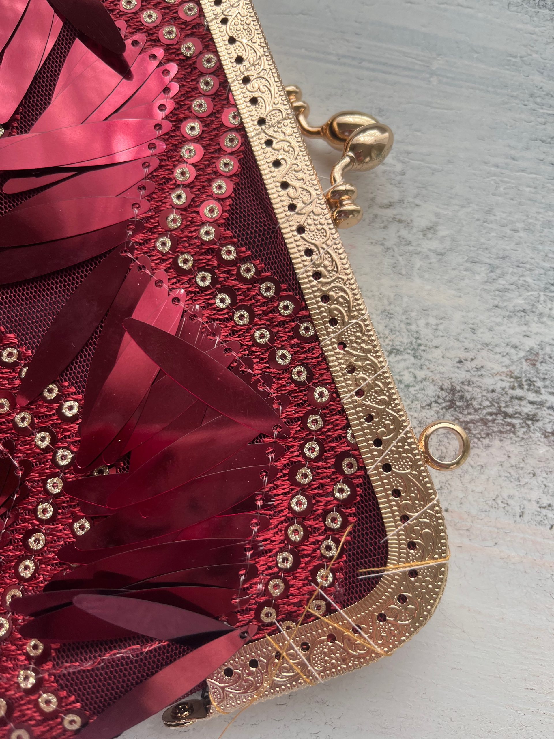 Ruby Paillette Evening Bag Pattern - We Like Sewing