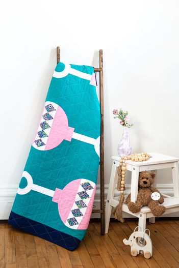 Rosy Rattles Modern Baby Quilt Pattern - We Like Sewing