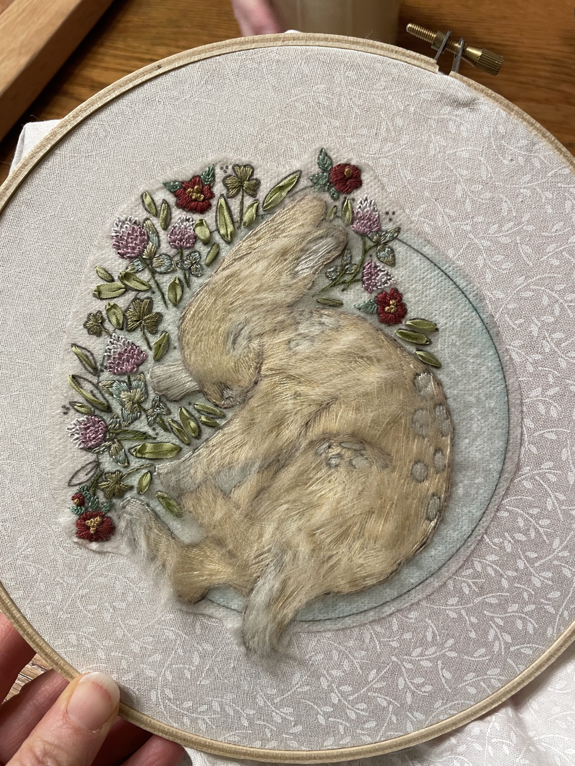 Sleepy Bunny Easter Embroidery Pattern - We Like Sewing
