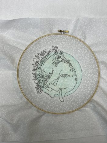 Sleepy Bunny Easter Embroidery Pattern - We Like Sewing