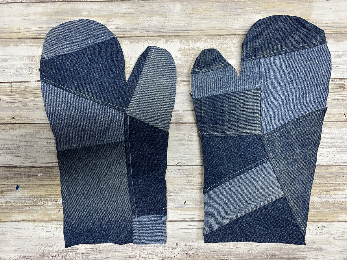 Recycled Denim Oven Mitt Pattern - We Like Sewing