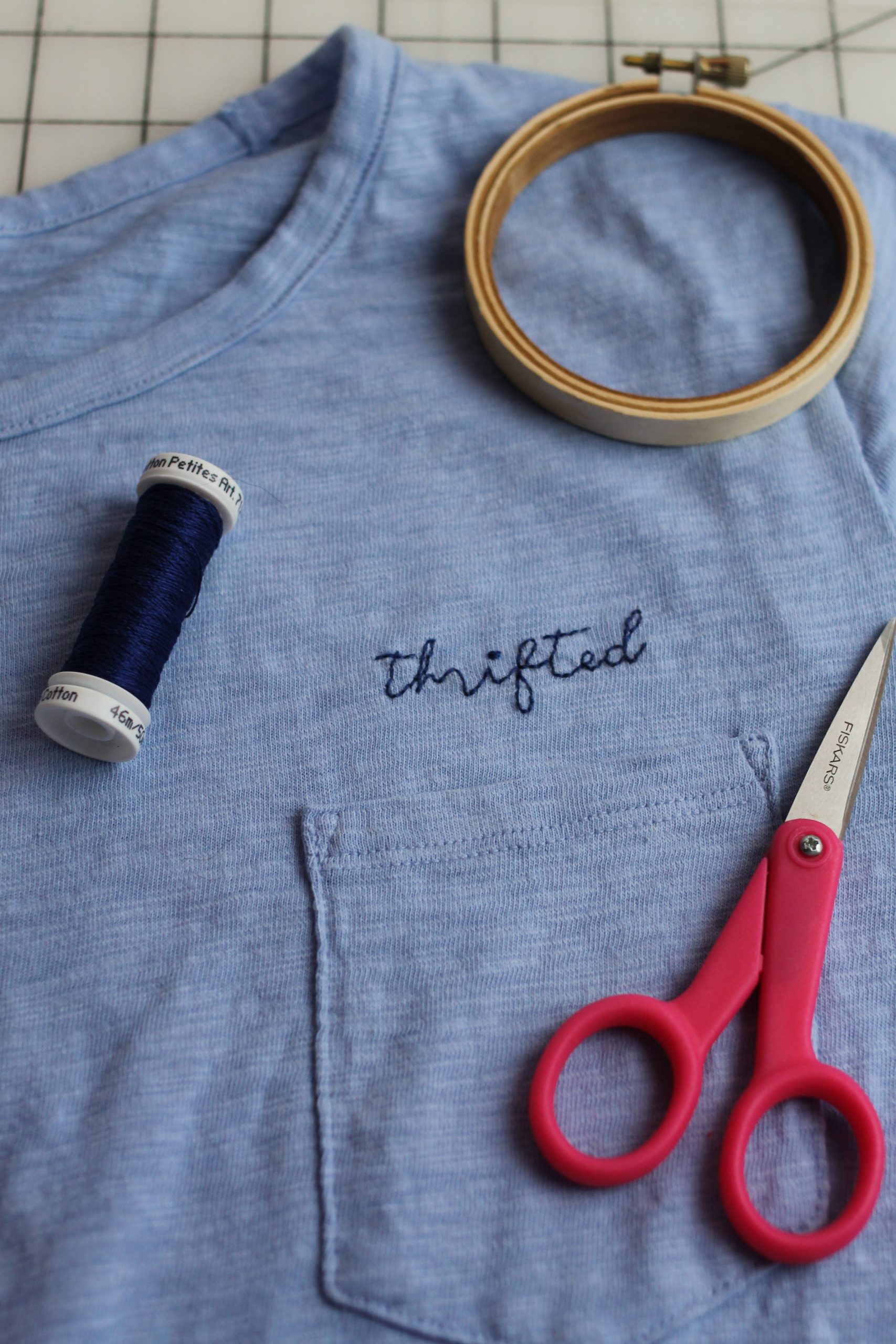 Make Your Mark: How to Hand Embroider T-Shirts - We Like Sewing