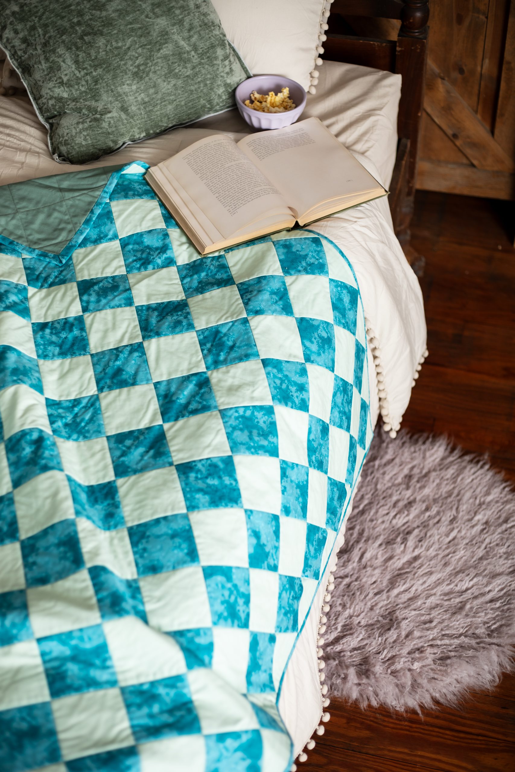 Oasis Checkerboard Throw Quilt Pattern - We Like Sewing