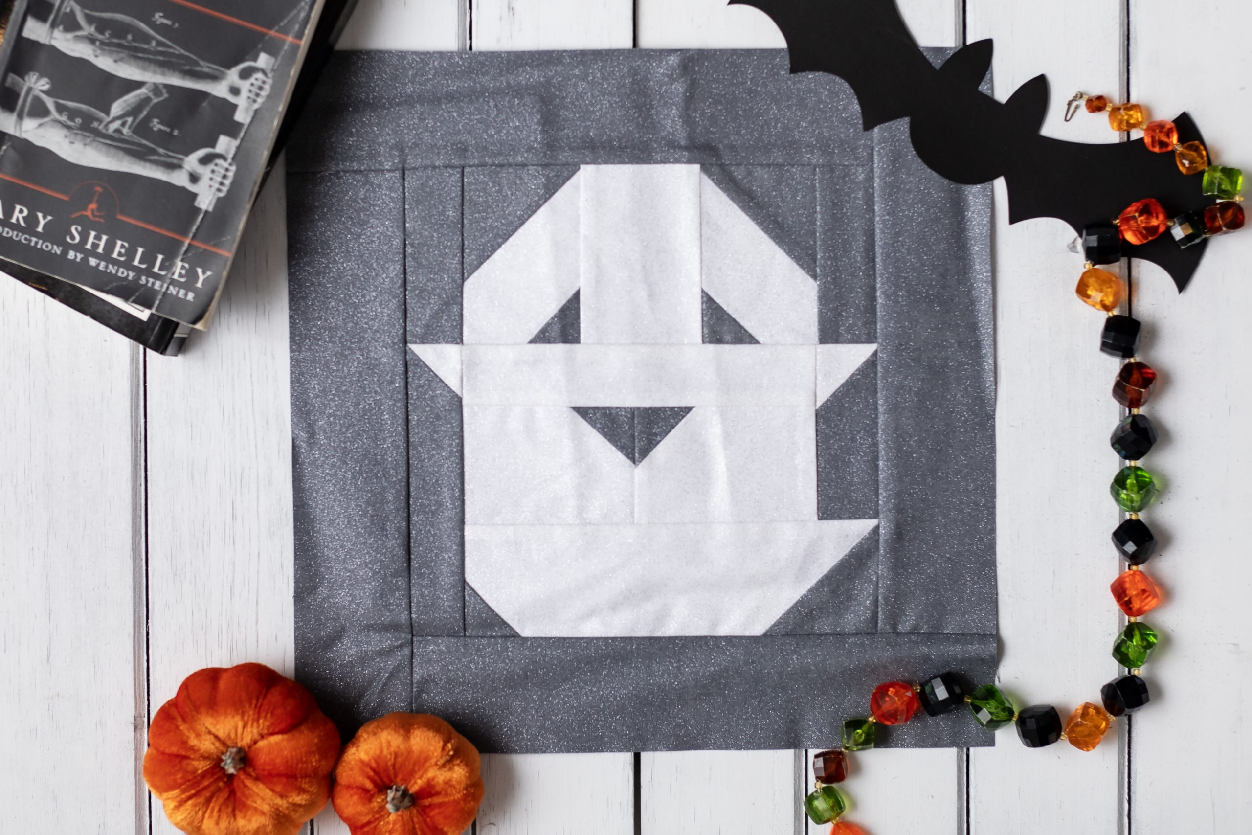 My Boo Ghost Paper Pieced Block Pattern - We Like Sewing